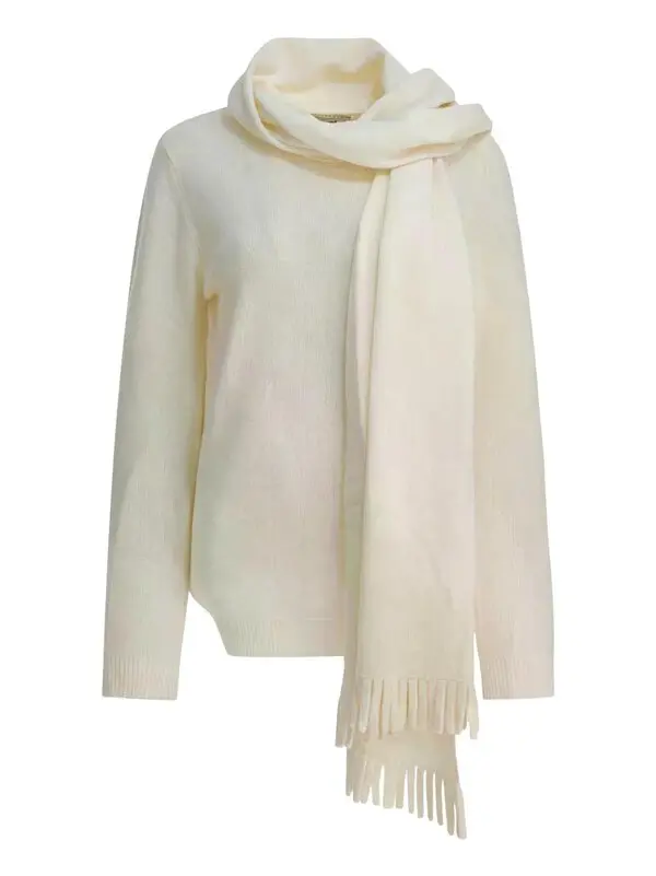 SANDBEIGE Scarf-detail Sweater - Neutrals
