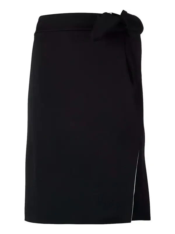 LANVIN Straight Midi Skirt With Bow Detail - Black