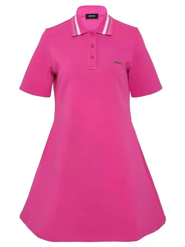 We11Done Polo-collar Mini Dress - Pink