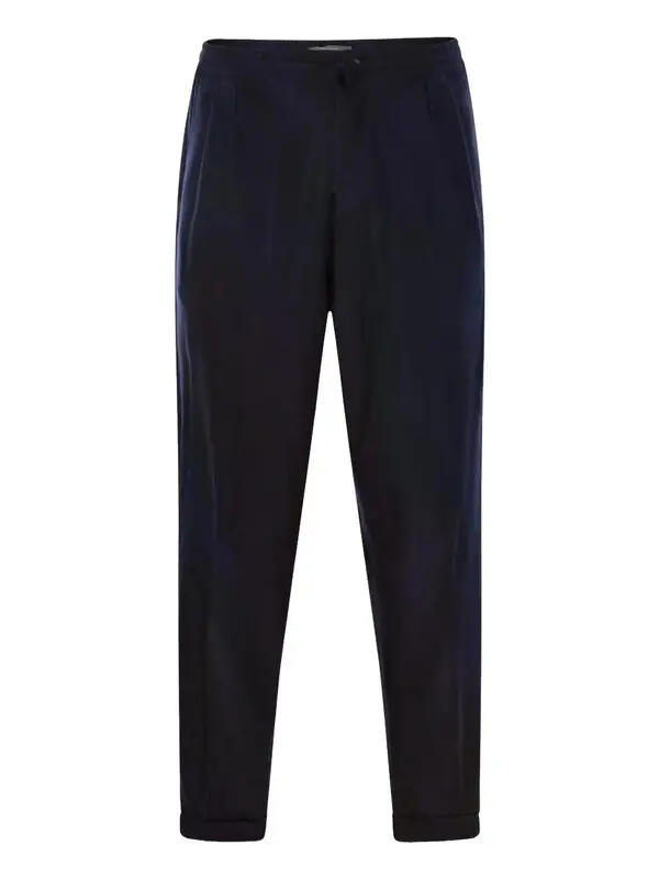 Fedeli Straight-leg Cashmere Trousers - Blue