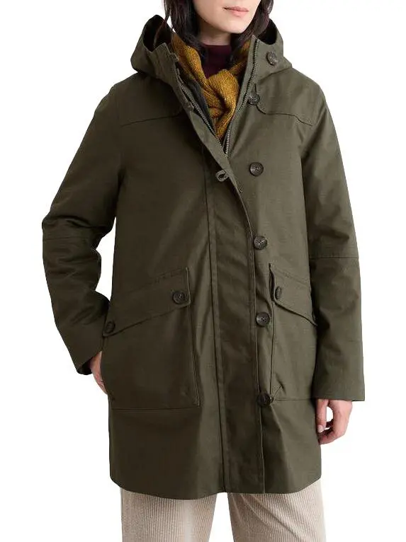 SEASALT CORNWALL Bocaswell Waterproof 3-in-1 Duffle Coat - Highland