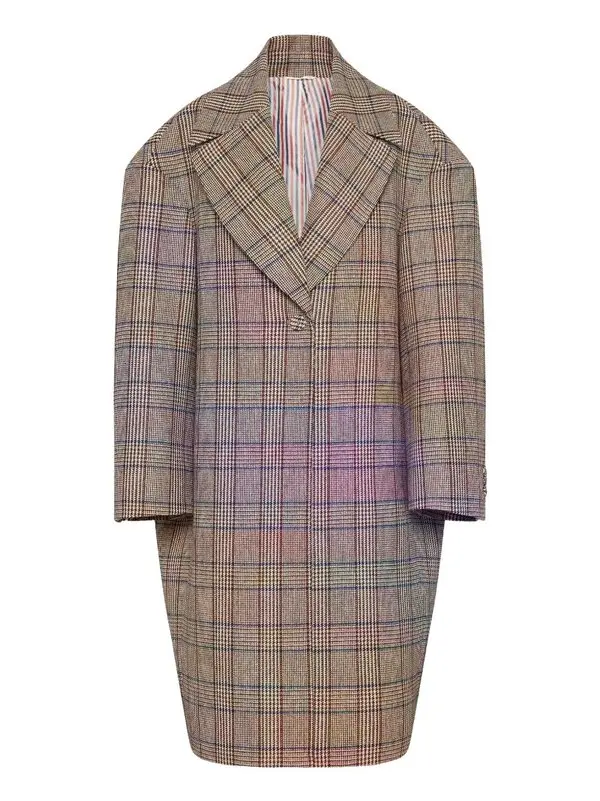 Thom Browne Hunting Tweed Coat - Brown