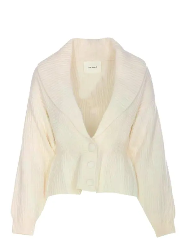LISA YANG Alessandra Button Cardigan - Neutrals