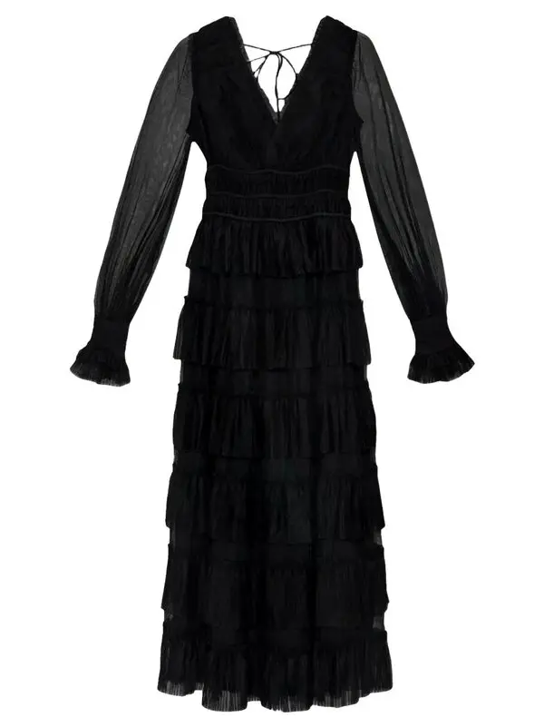 ALLSAINTS Tiered Ruffle Dress - Black