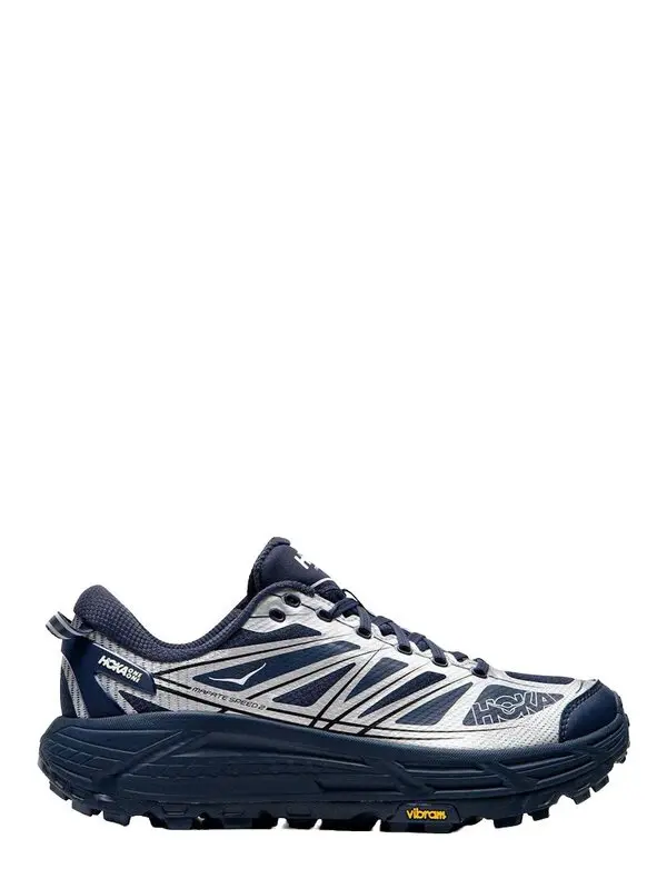 Hoka One One Mafate Speed 2in Athletic Sneakers - Varsity Navy Blue/silver