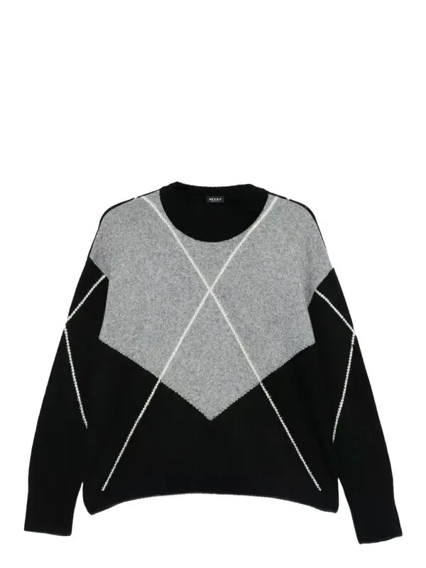 NEERA Argyle Knitwear - Grey