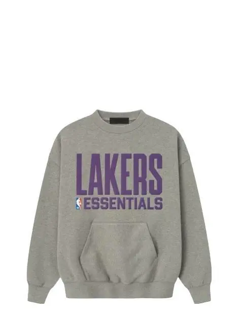 Fear Of God Essentials Lakers Sport Crewneck Sweatshirt - Concrete Heather