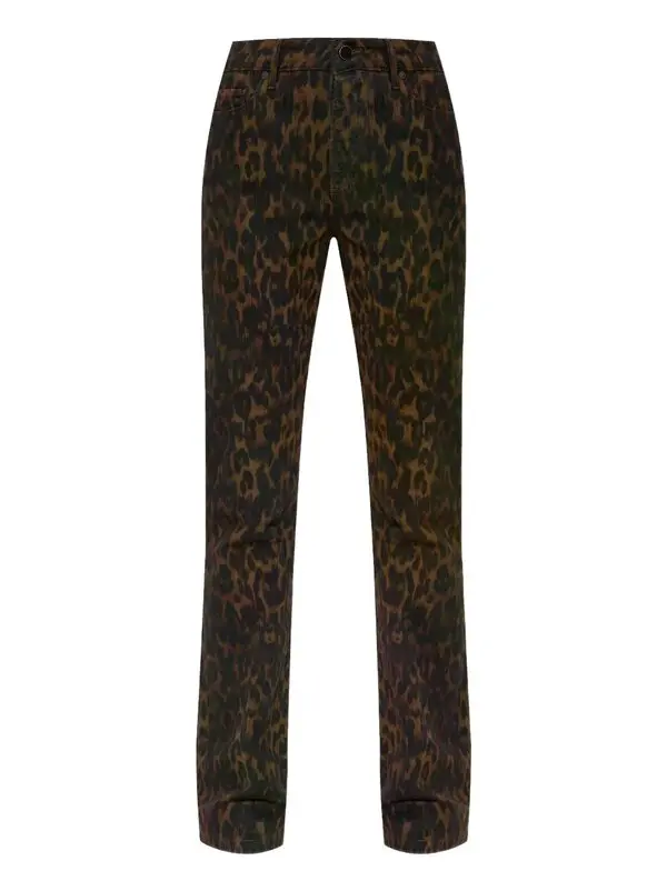 ALLSAINTS Leopard-print Five-pocket Jeans - Brown