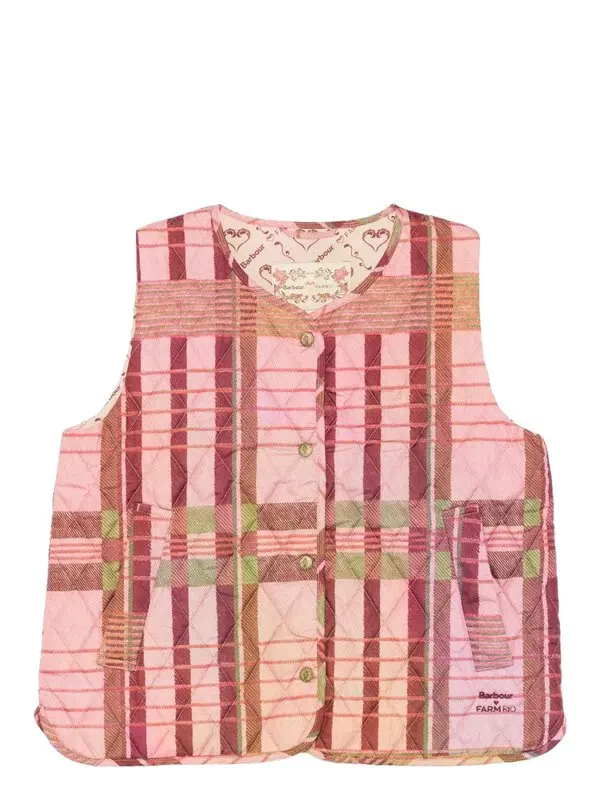 Barbour Striped Gilet - Pink
