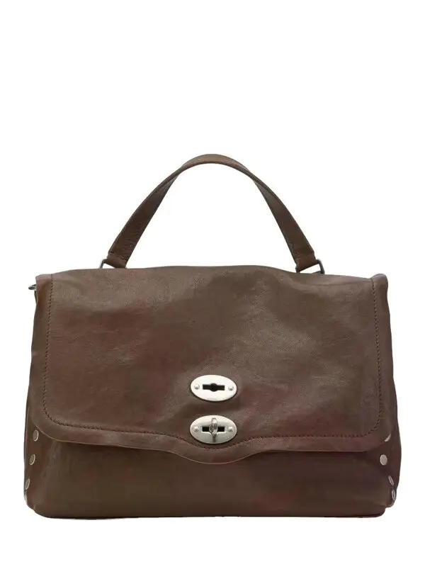 ZANELLATO Studded-detail Turn-lock Tote - Brown