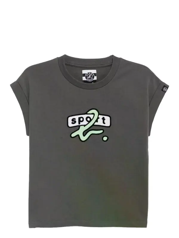 SPORT B. BY AGNÈS B. Logo-embroidered T-shirt - Grey