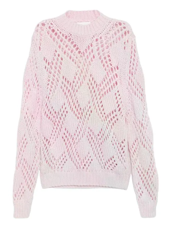 JIL SANDER Open Knit Sweater - Pink