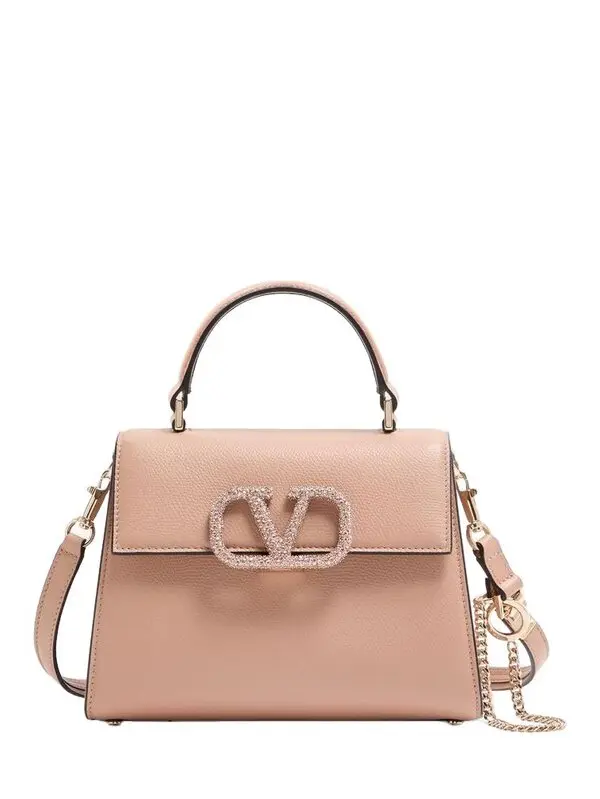 Valentino Garavani Small Vsling Handbag With Jewel Logo - Rose Cannelle