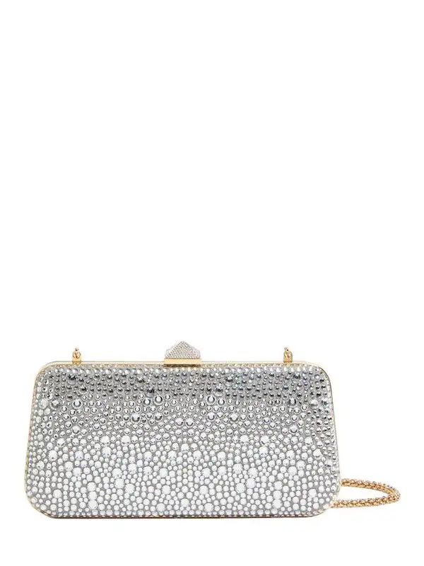 Valentino Garavani Carry Secrets Rhinestone Minaudiere - Crystal