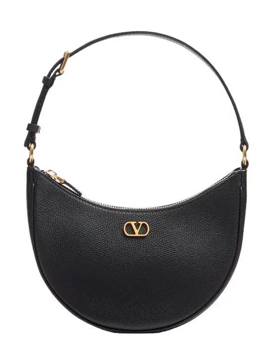 Valentino Garavani Vlogo Signature Mini Hobo Bag - Black
