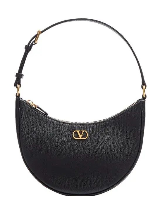 Valentino Garavani Vlogo Signature Mini Hobo Bag - Black