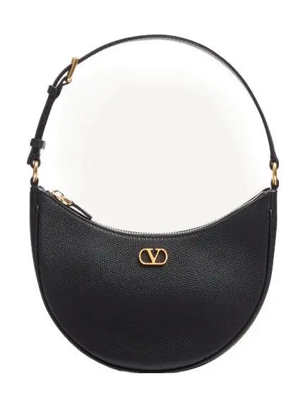 Valentino Garavani Vlogo Signature Mini Hobo Bag - Black