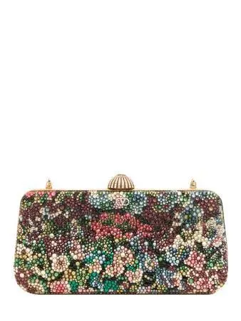 Valentino Garavani Carry Secrets Minaudiere With Apres L'hiver Rhinestone Motif - Multicolour/crystal