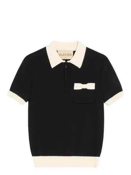 Valentino Garavani Cashmere Jumper With Lace Details - Black/latte