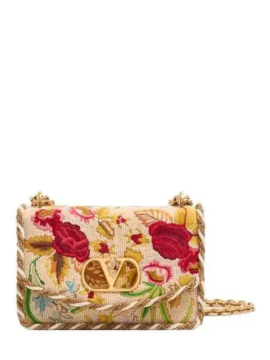 Valentino Garavani Vain Small Embroidered Shoulder Bag - Multicolour