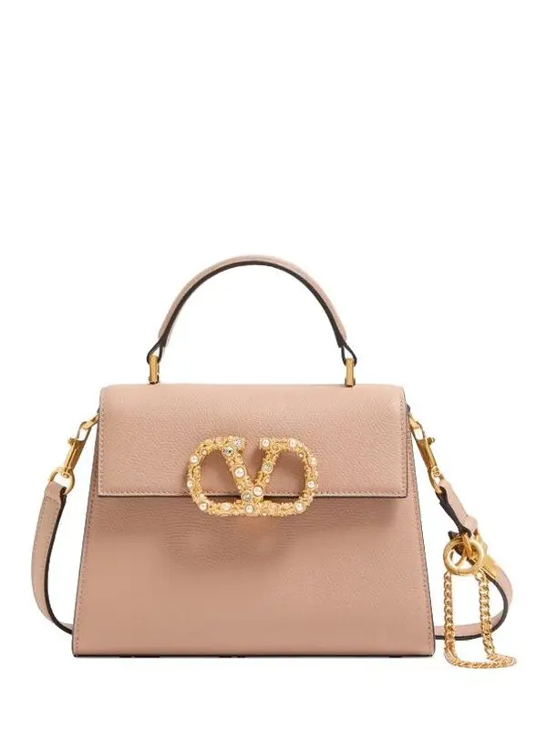 Valentino Garavani Vsling Small Handbag With Jewel Logo - Rose Cannelle