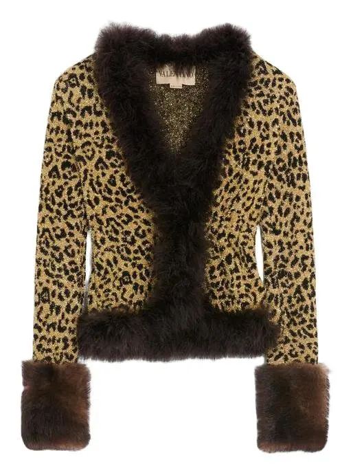 Valentino Garavani Jacquard Lurex Knit Jacket - Animal Print