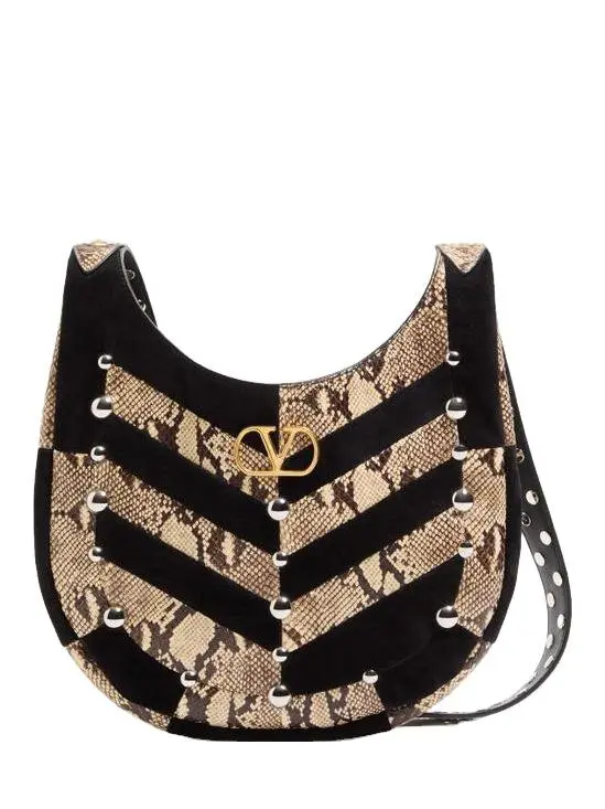 Valentino Garavani Hoboho Small Bag - Beige/black