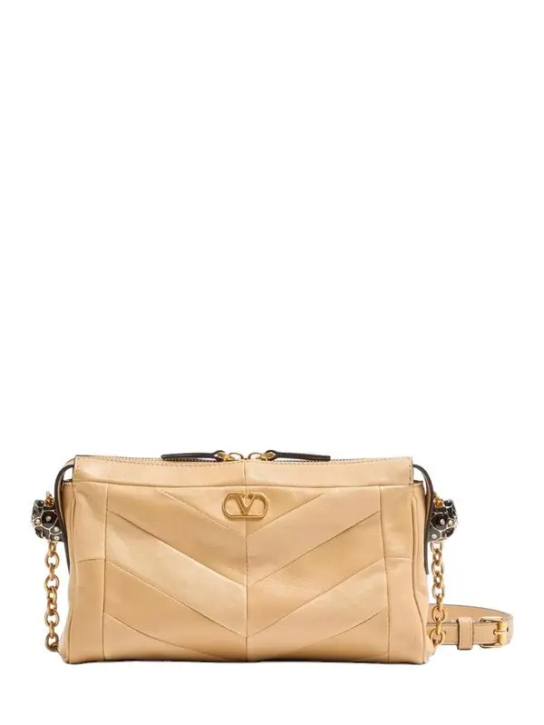 Valentino Garavani Panthea Small Shoulder Bag - Gold Beige