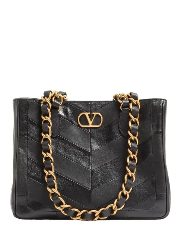Valentino Garavani Laseine Small Shopping Bag - Black