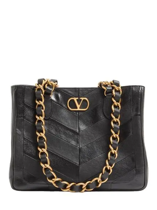 Valentino Garavani Laseine Small Shopping Bag - Black