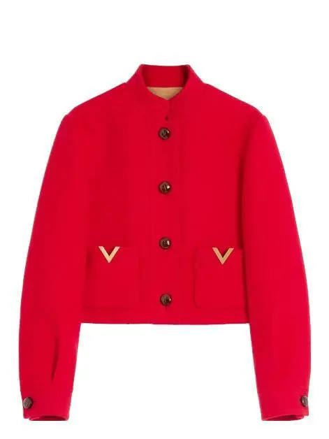 Valentino Garavani Drill Double Caban - Red