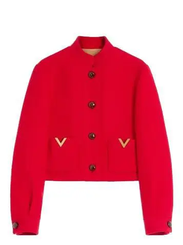 Valentino Garavani Drill Double Caban - Red