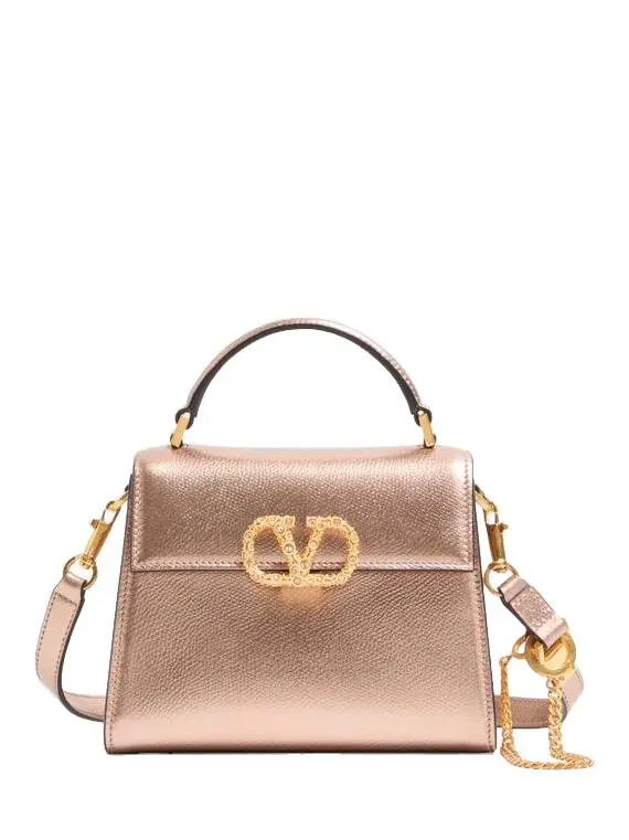 Valentino Garavani V Sling Mini Handbag With Jewel Logo - Rose Cannelle