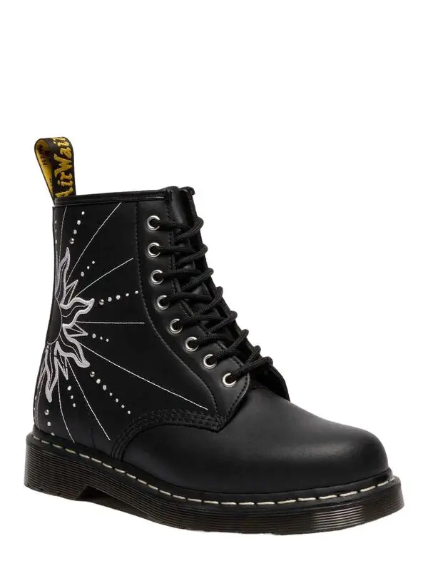 Dr. Martens 1460 Solar Flare Reclaimed Leather Boots - Black