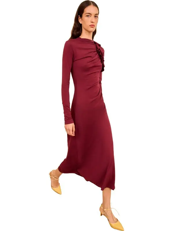 Ulla Johnson Safi Long-sleeve Dress - Claret