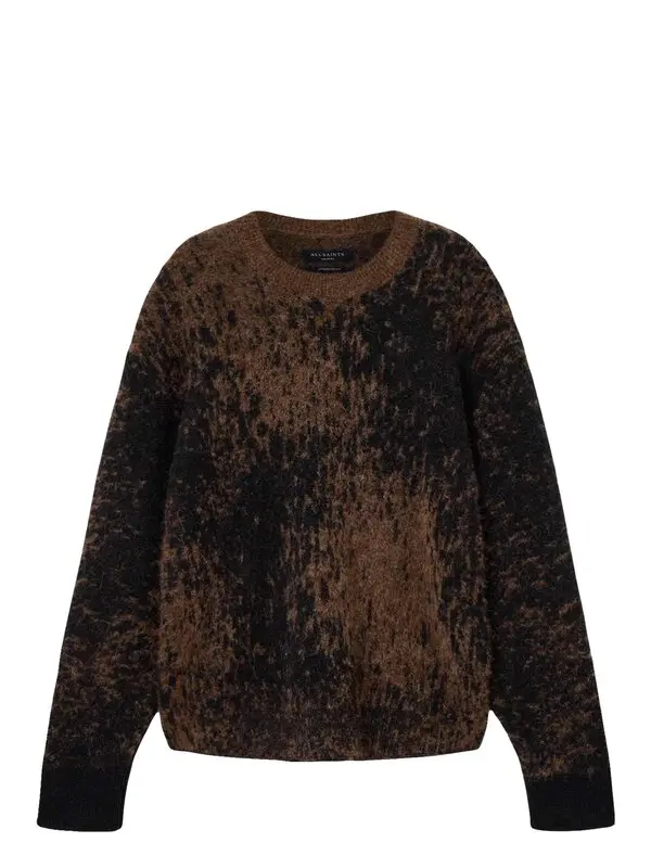 ALLSAINTS Wool-blend Jacquard Sweater - Brown
