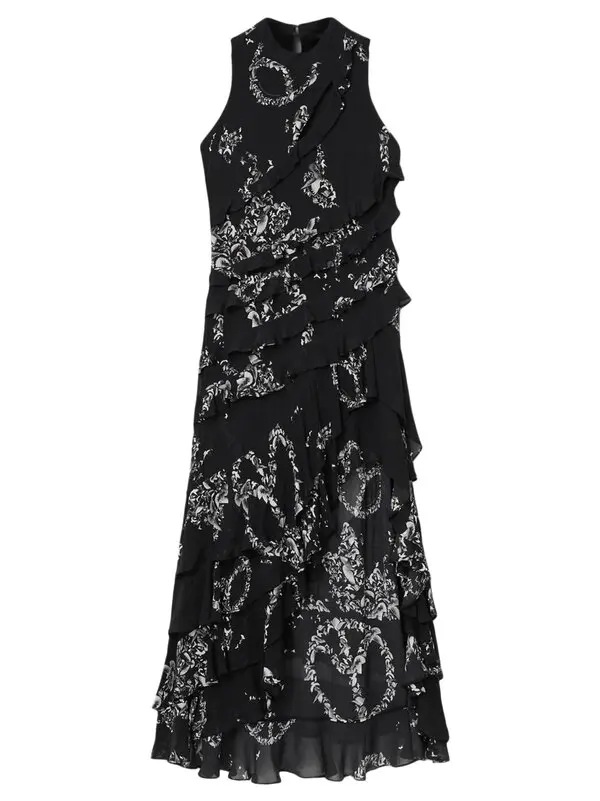 ALLSAINTS Printed Cady Maxi Dress - Black