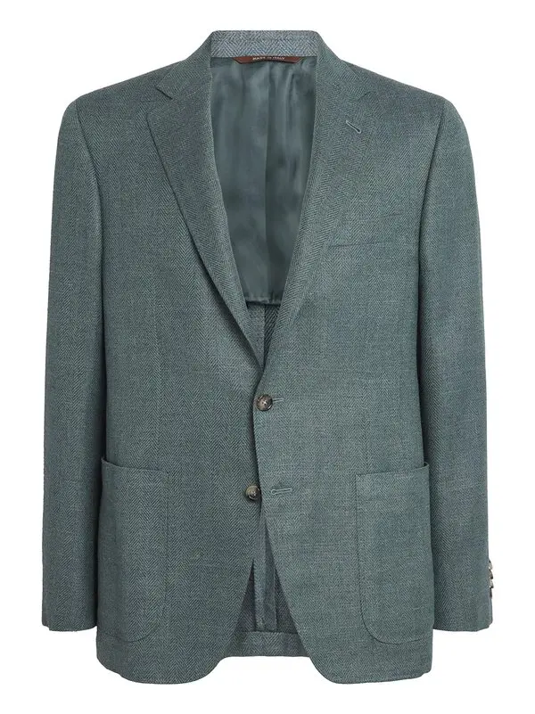 Canali Wool-blend Tailored Blazer - Green