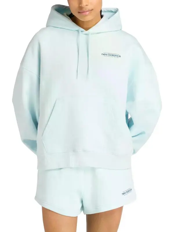 NEW BALANCE Gradient-logo Hoodie - Blue
