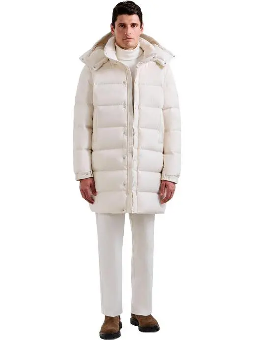Rudsak Matte Down Puffer With Removable Hood - White