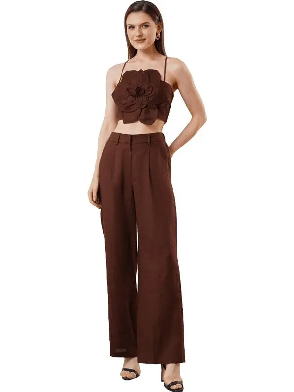 Yumi Kim Bobbi Linen Pant - Brown
