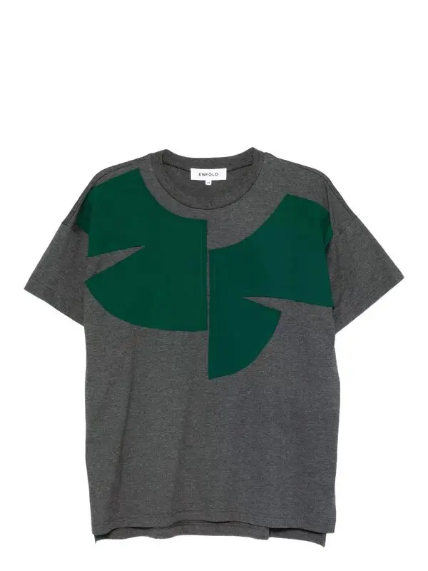 ENFOLD Patchwork T-shirt - Grey