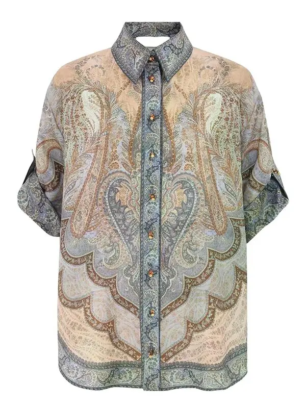 Zimmermann Wanderlust Tapestry Shirt - Blue