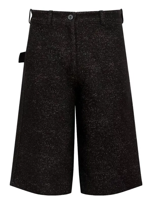 LGN LOUIS GABRIEL NOUCHI Jacquard Straight Leg Shorts - Black