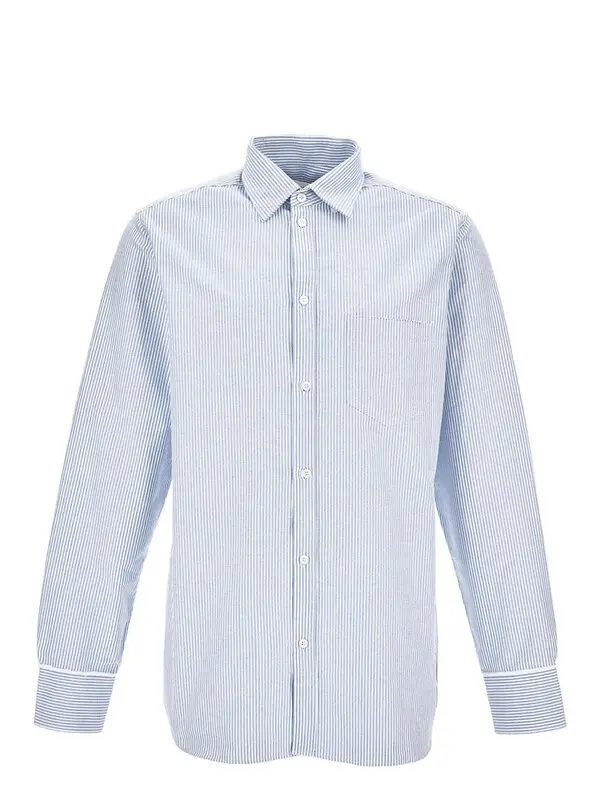 GOLDEN GOOSE Camicia In Cotone A Righe - Azzurro