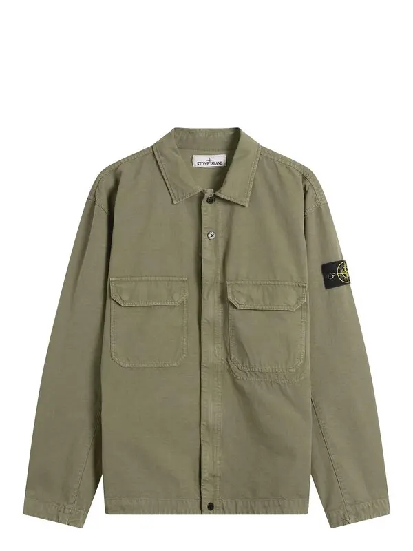 Stone Island Ripstop Zip Shirt Jacket - Military Green