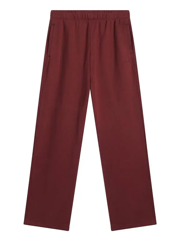 SKIMS Cotton Fleece Classic Straight Leg Pant - Merlot