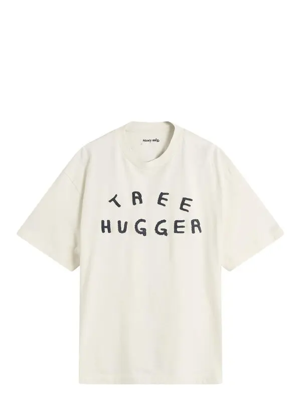 STORY MFG. Grateful Tree Hugger Short Sleeve T-shirt - Ecru