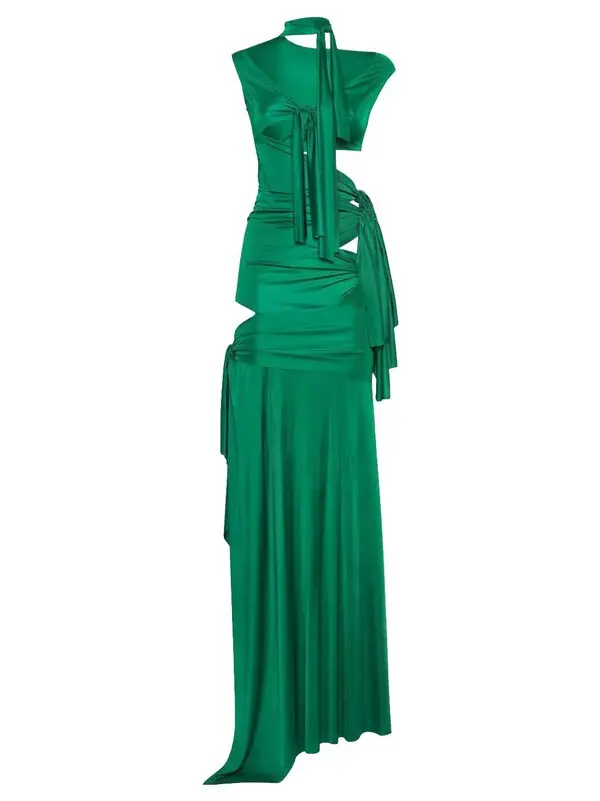 Dsquared2 Asymmetric Maxi Dress - Green