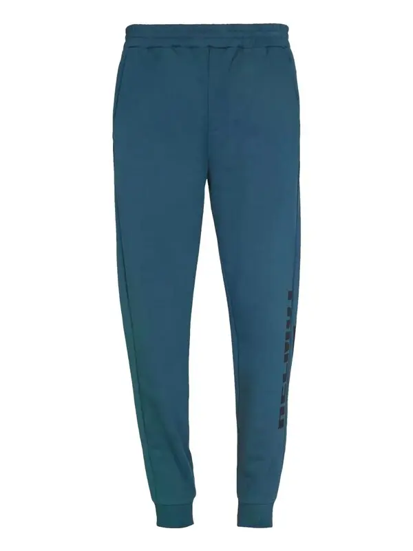Helmut Lang Logo-detail Cotton Track Pants - Blue